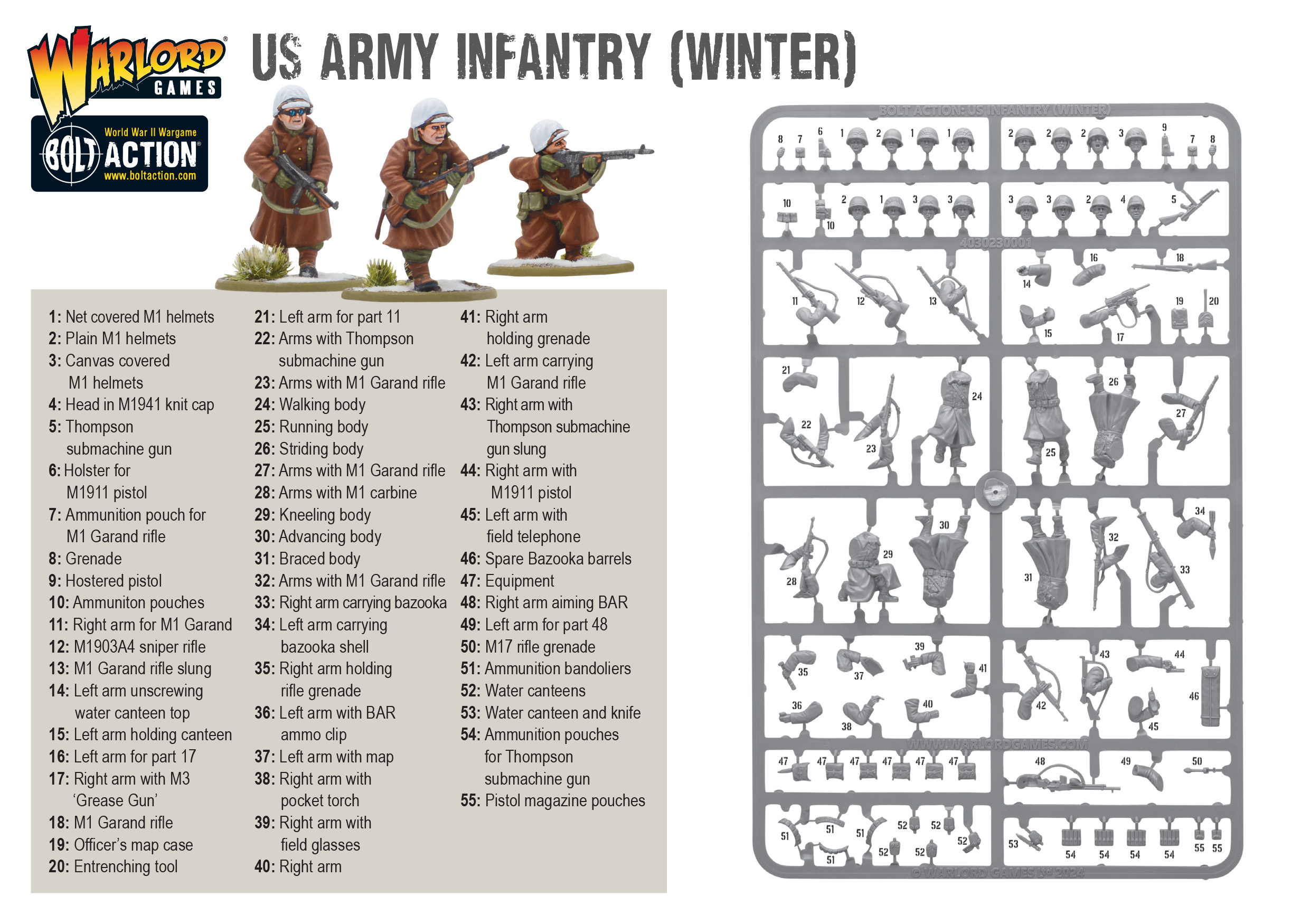 Bolt Action Infantry Sprue Focus – US Army (Winter) - Warlord Community